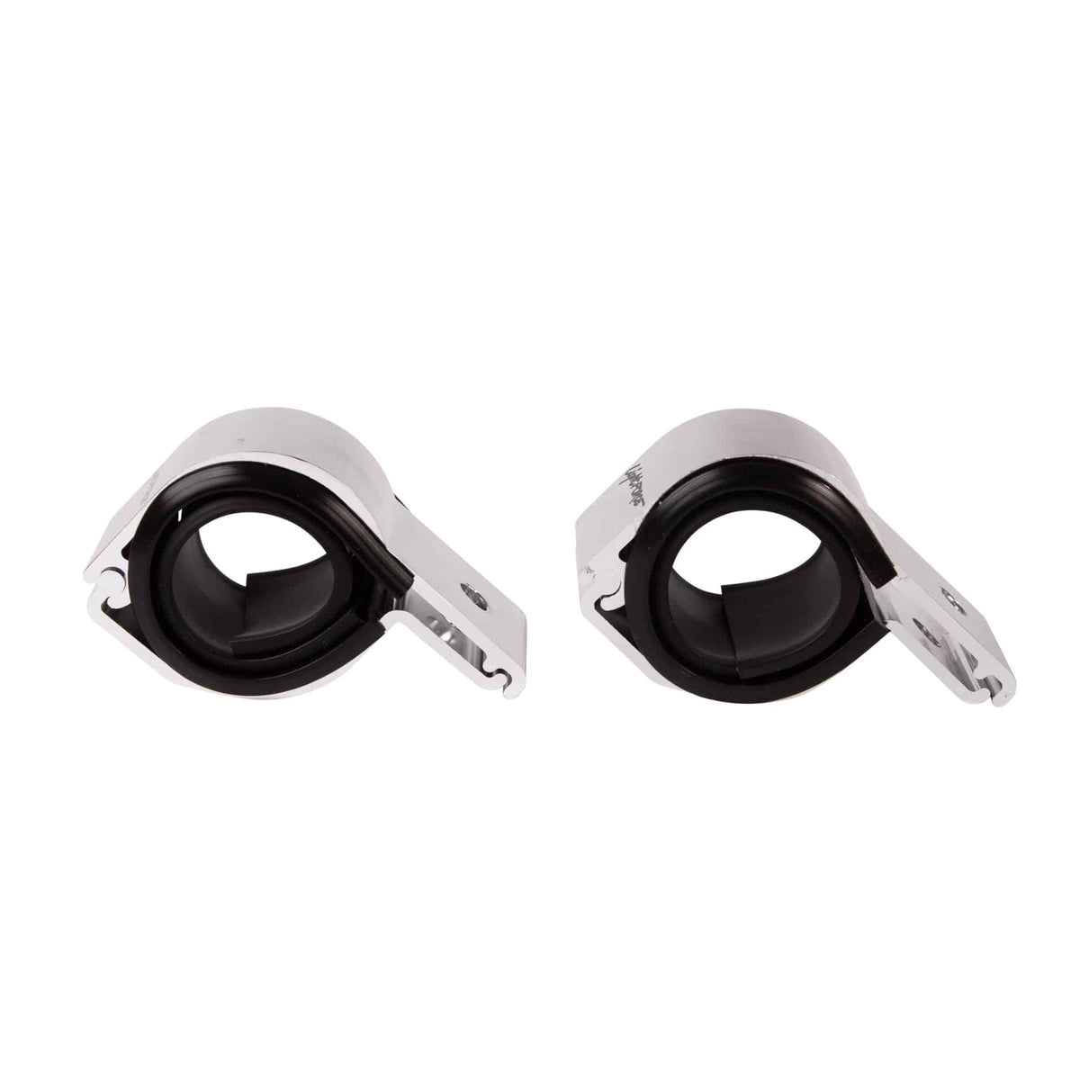Two Bar Clamps (Polished) to suit 56mm and 65mm Diameter Bars